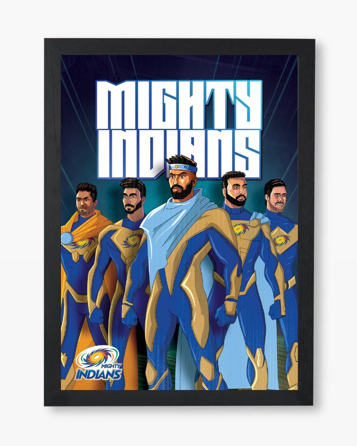 Mighty Indian Poster With Frame | Cricket Players Frame | Mumbai ...